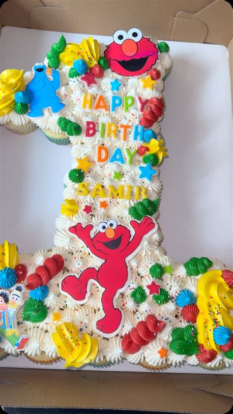 Number Pull Apart Cupcake Cake