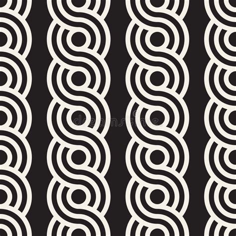 Vector Seamless Interlaced Stylish Pattern Repeating Geometric Tiles