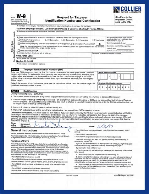 Irs W 9 Form Printable Free Printable Forms