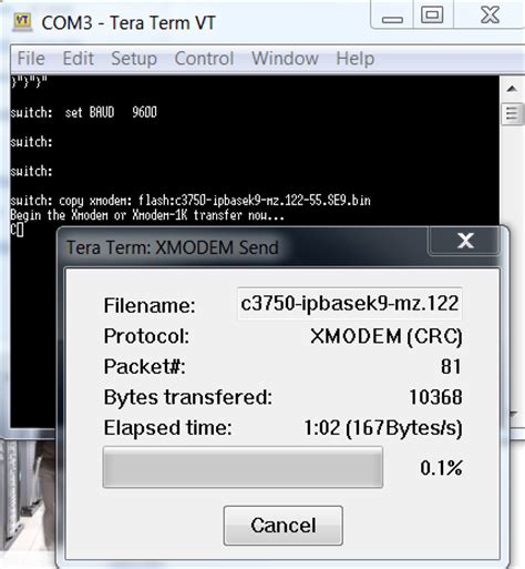 Networking And System Administration Xmodem Copy File To Cisco Device Switch