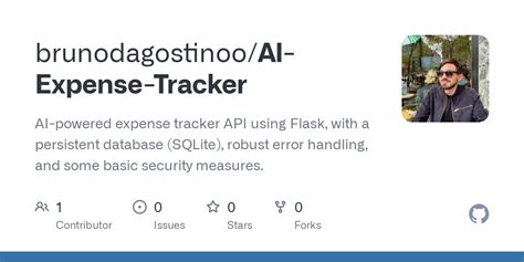 Github Brunodagostinooai Expense Tracker Ai Powered Expense Tracker Api Using Flask With A