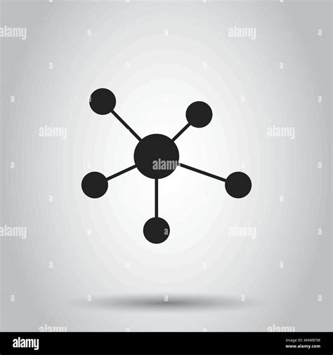Social Network Molecule Dna Icon Vector Illustration On Isolated Background Business Concept