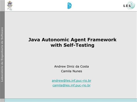 Ppt Java Autonomic Agent Framework With Self Testing Powerpoint