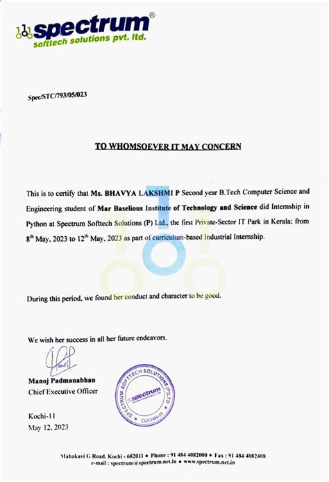 Bhavya Lakshmi On Linkedin Happy To Share That I Had Completed One Week Intership Program On