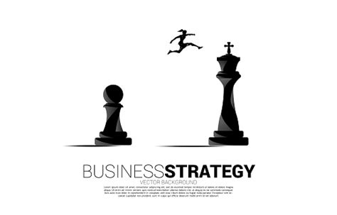 전당포에서 왕까지 체스 조각에 점프 하는 사업가의 실루엣 여자에 대한 스톡 벡터 아트 및 기타 이미지 여자 개선 달리기 Istock