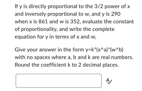 solved if y is directly proportional to the 3 2 power of x