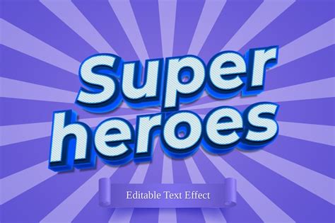 Premium Vector Editable Super Hero Text Effect