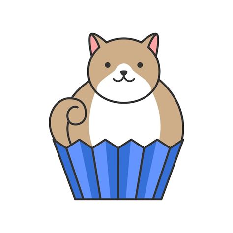 귀여운 고양이 그림 프리미엄 벡터