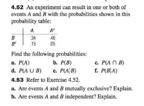 solved 4 52 an experiment can result in one or both of