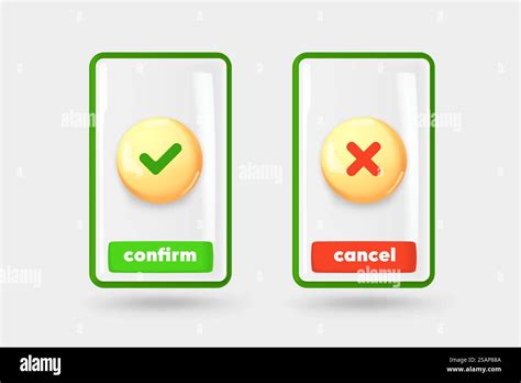 3d Right And Wrong Button In Round Shape Stock Vector Image And Art Alamy