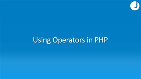 How To Use Operators In PHP YouTube
