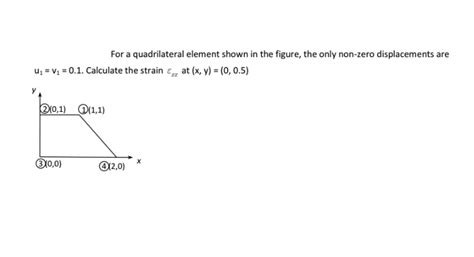 For A Quadrilateral Element Shown In The Figure The Chegg