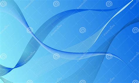 Blue Light Smooth Lines Wave Curves With Soft Gradient Abstract Background Stock Image Image