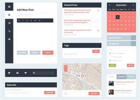 Free Simple Blog Ui Kit Psd Titanui