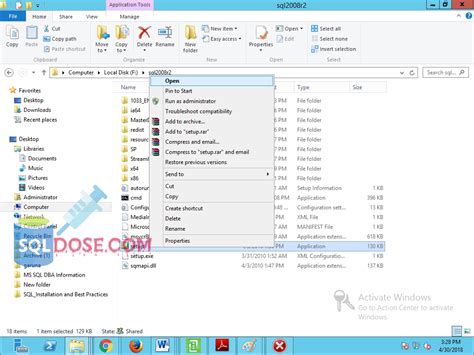 sql server installation using graphical interface