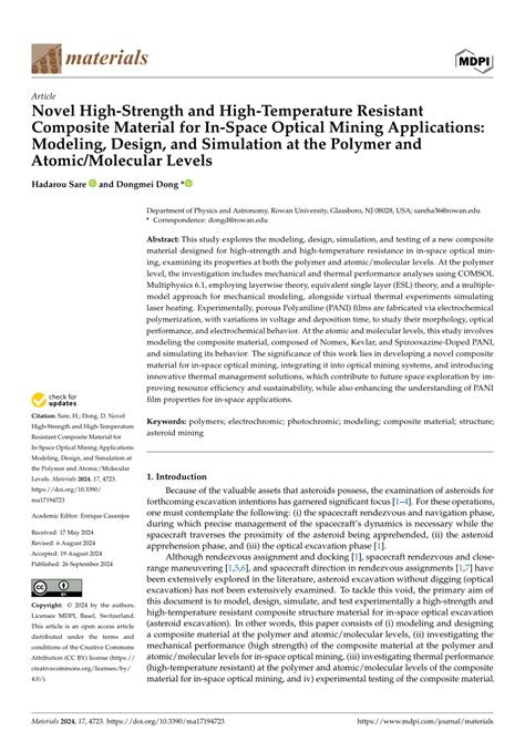 Pdf Novel High Strength And High Temperature Resistant Composite
