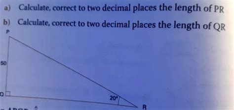 Solved Calculate Correct To Two Decimal Places The Length Of Pr 6