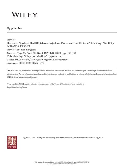 langton rae pdf epistemology