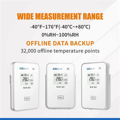 Buy Elitech Temperature Data Logger Recorder SIM Card Cloud Data Storage External Sensor RCW