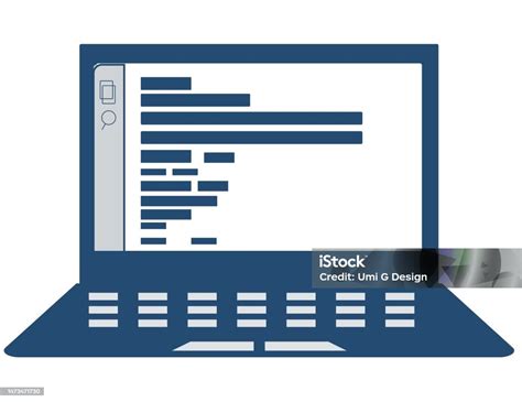 Coding Screen On Laptop Web Design Compute Coder Engineer And Developer Vector Illustration