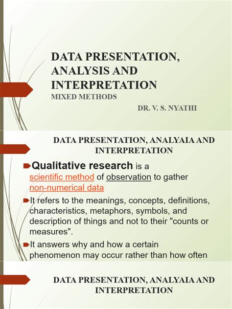 Qualitative Data Presentation Analysis And Interpretation Pdf Qualitative Research Analysis