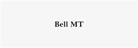 Bell Mt Font Dafont File