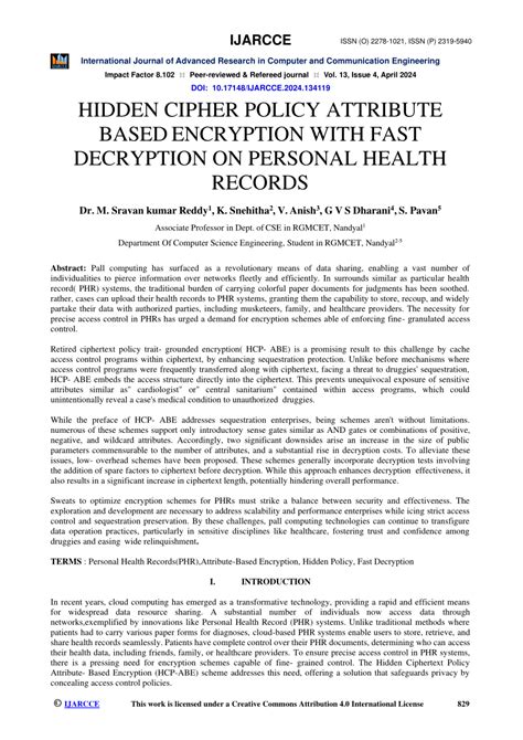 Pdf Hidden Cipher Policy Attribute Based Encryption With Fast