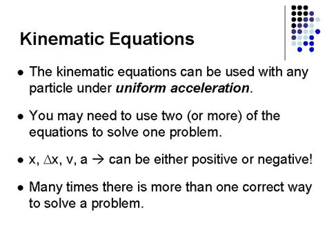 D Kinematics Particle Under Constant Acceleration Average