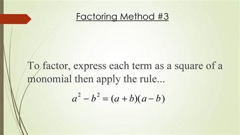 Factoring Expressionstechniques Powerpoint Slides Myprivatetutor Uae