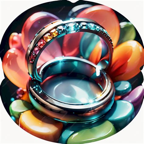 A Circle Of Candy Is Surrounded By A Circle Of Candy Premium Ai Generated Image