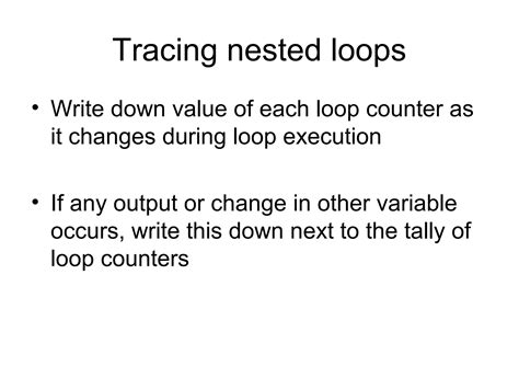 Nested Loops Ppt