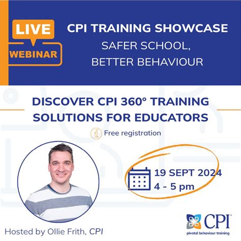 🎙️ Exclusive Webinar Cpi 360° Training Show Case Safer School