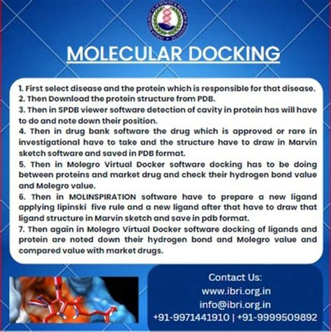 Indian Biological Sciences And Research Institute On Linkedin Moleculardocking Biotechnology