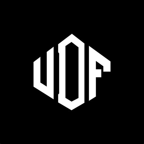 Udf Letter Logo Design With Polygon Shape Udf Polygon And Cube Shape