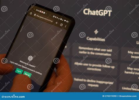 Chatgpt Login Screen Seen On Smartphone Screen Openai Chat Bot