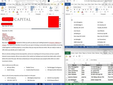 word mail merge and label creation upwork