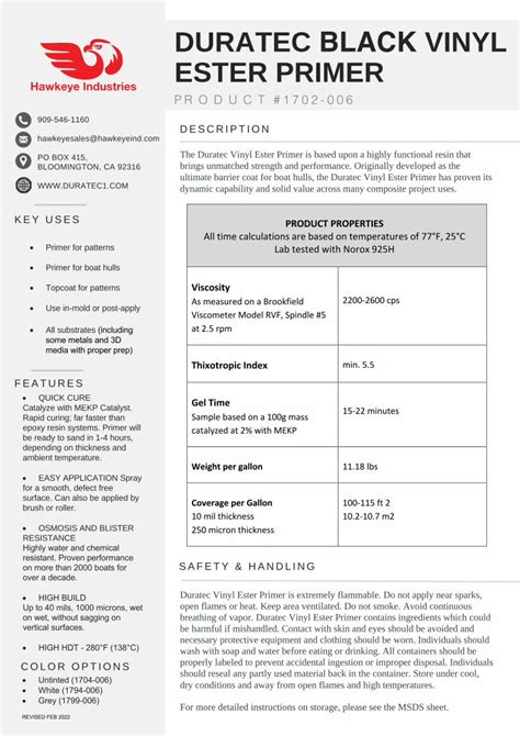 Pdf Duratec Black Vinyl Ester Primer Dokumen Tips