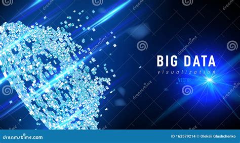 Abstract 3d Big Data Visualization Stock Vector Illustration Of Mesh Futuristic 163579214