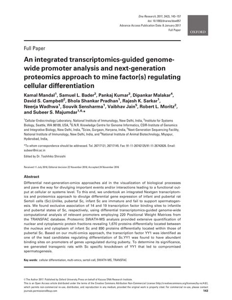 Pdf An Integrated Transcriptomics Guided Genome Wide Promoter