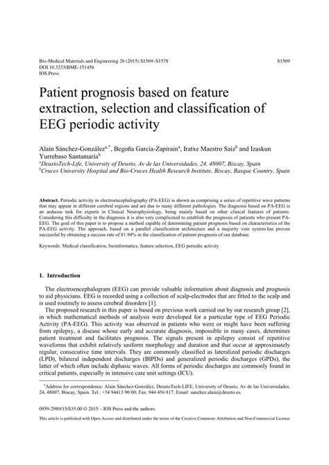 Pdf Patient Prognosis Based On Feature Extraction Selection And