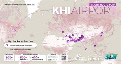 Karachi Flight Route Map Pakistan Atlas