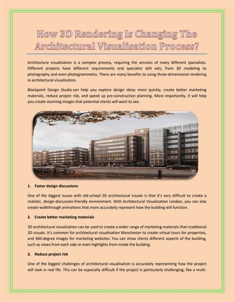 Select A 3d Rendering Company For Architectural Visualization Services Pdf