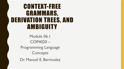 Ppt Context Free Grammars And Derivation Trees Powerpoint Presentation Id 9599818