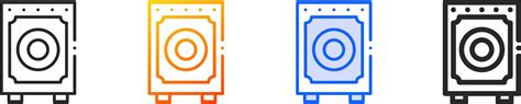 Berimbau Iconthin Linear Gradient Blue Stroke Vector Image