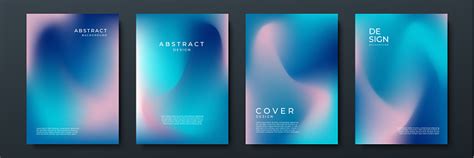 현대 추상 흐린 색상 그라데이션 패턴으로 설정된 흐린 배경입니다 브로셔 포스터 배너 전단지 및 카드를 위한 부드러운 템플릿 컬렉션 벡터 그림입니다 0명에 대한 스톡 벡터