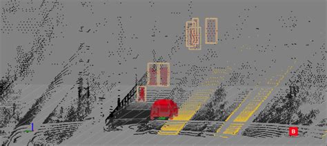 A Lidar Point Cloud With Persons Labeled With 3d Bounding Boxes Orange