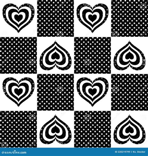 Heart Vector Seamless Vector Background Illustration Pattern Heart