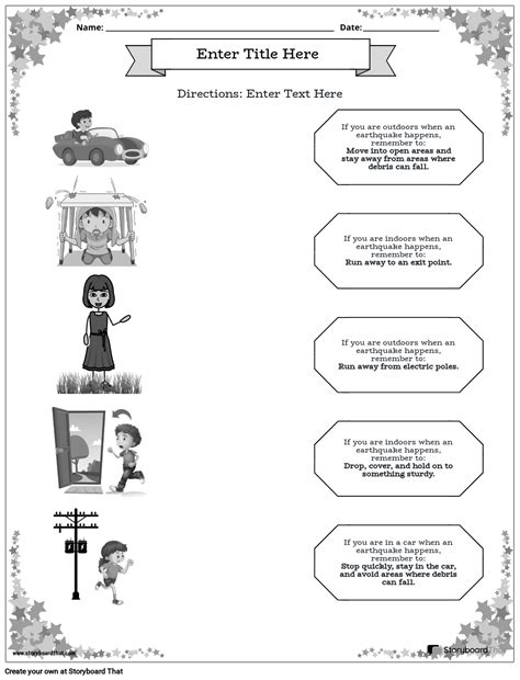 Earthquake Worksheets Free Editable Storyboard That