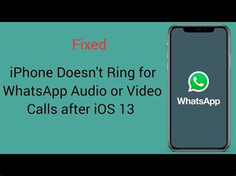 iPhone Doesn't Ring for WhatsApp Audio/Video Calls when Screen is Locked in iOS 13.4 - Fixed ...