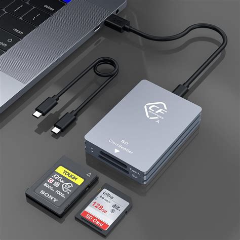 Cfexpress Type A And Sd Dual Slot Card Reader Usb 31 Gen 2 10gbps